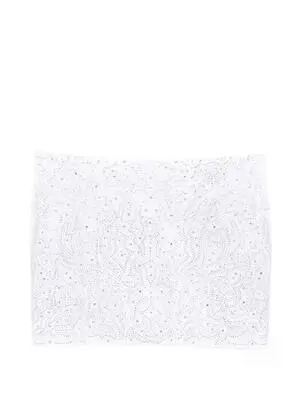 VENUJA Crystal-embellished Mini Skirt - White