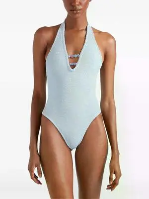Hunza G Adriana Beaded Swimsuit - Blue