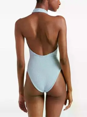 Hunza G Adriana Beaded Swimsuit - Blue