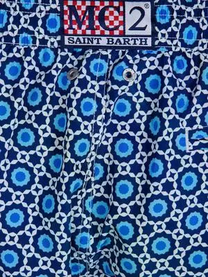 MC2 SAINT BARTH Geometric-print Swim Shorts
