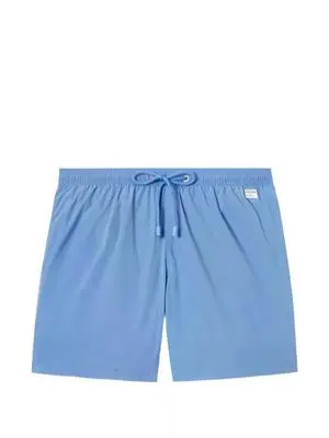 MC2 SAINT BARTH Logo-patch Drawstring Swim Shorts - Blue