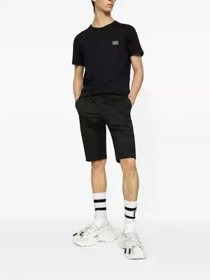 Dolce & Gabbana Cotton T-shirt With Branded Tag - Blue