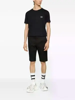 Dolce & Gabbana Cotton T-shirt With Branded Tag - Blue