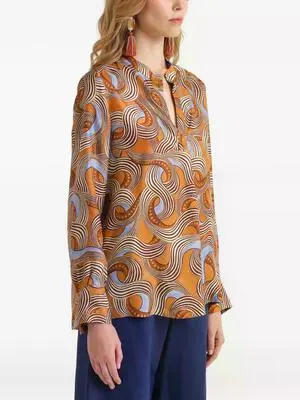 Malìparmi V-neck Long Sleeve Shirt