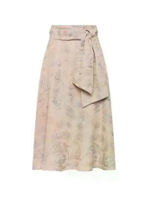 Malìparmi A-line Skirt With Tie Belt
