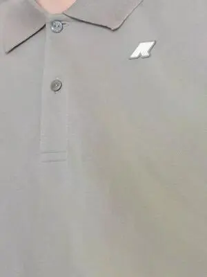 K-WAY Vincent Logo-patch Striped-trim Shirt - Grey