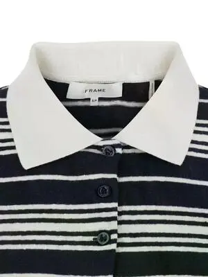 FRAME Striped Polo Top