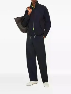 Burberry Tailored Cotton Linen Trousers - Blue