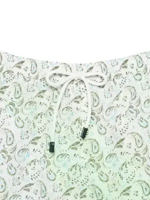 BARBA NAPOLI Paisley-print Swim Shorts - White