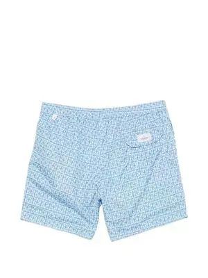 BARBA NAPOLI Geometric-print Drawstring Swim Shorts