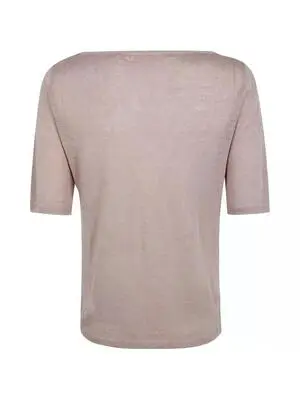 Majestic Filatures Fine-knit Boat-neck T-shirt - Neutrals
