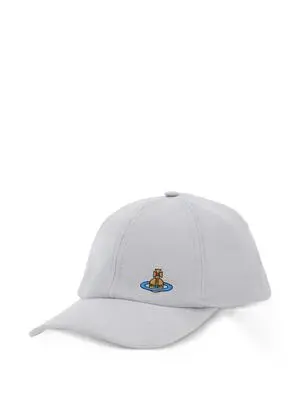 VIVIENNE WESTWOOD Orb-embroidered Baseball Cap - Grey