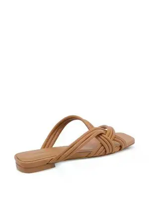 ANGEL ALARCON Crossover-strap Square-toe Sandals