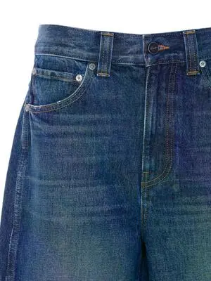 Khaite Cuffed Straight Jeans - Blue