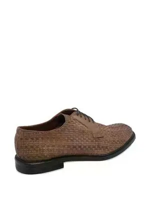 PAWELK'S Daddy Woven Suede Derby Shoes