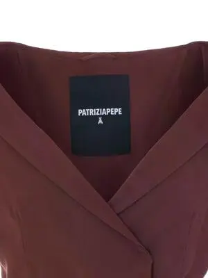 Patrizia Pepe V-neck Belted Jacket - Red