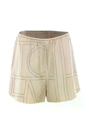 TOTEME Monogram Print Shorts - Neutrals