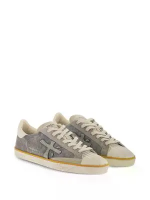 Premiata Steven 8050 Logo-patch Sneakers - Blue