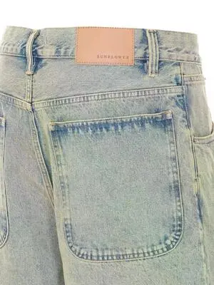 SUNFLOWER Buttoned Denim Shorts - Blue