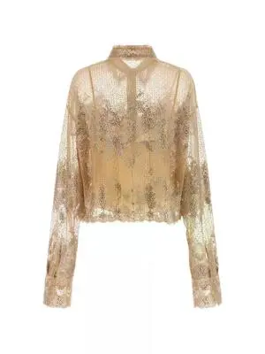 Ermanno Scervino Crystal-embellished Embroidered Shirt