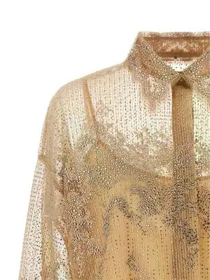 Ermanno Scervino Crystal-embellished Embroidered Shirt