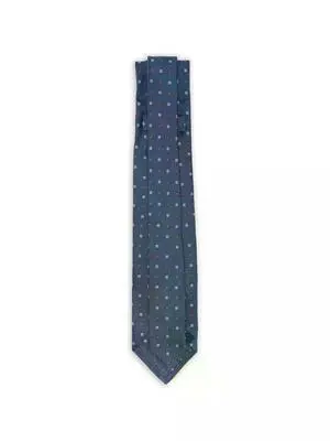 BARBA NAPOLI Geometric-pattern Neck Tie - Blue