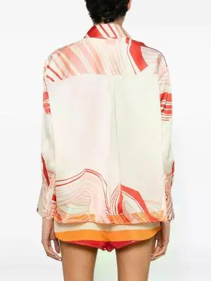 Raquel Diniz Abstract-print Silk Shirt