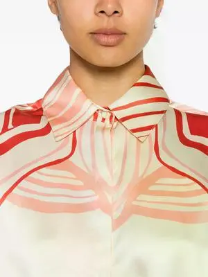 Raquel Diniz Abstract-print Silk Shirt