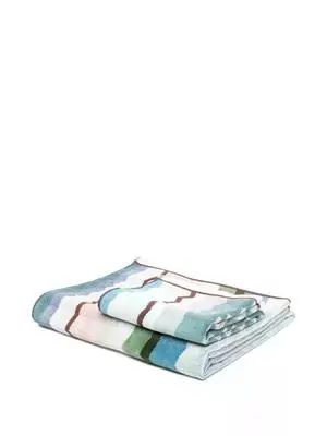 Missoni Eva Chevron-pattern Towel Set - Blue