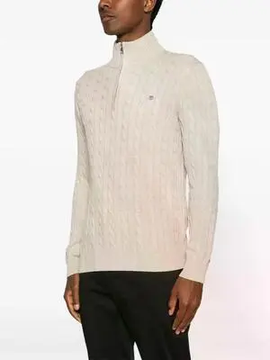 Gant Cable-knit Quarter-zip Sweater