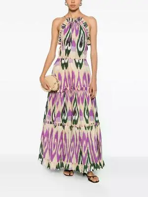 PHILIPPA 1970 Shiloh Ikat-print Maxi Dress