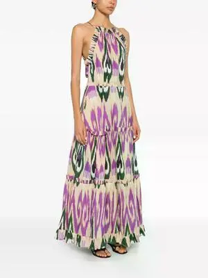 PHILIPPA 1970 Shiloh Ikat-print Maxi Dress