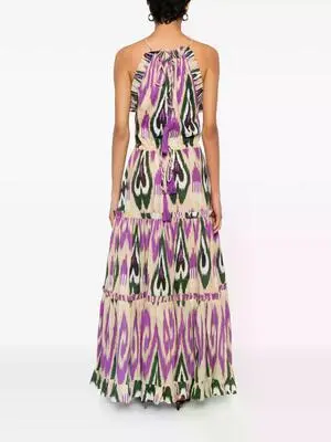 PHILIPPA 1970 Shiloh Ikat-print Maxi Dress