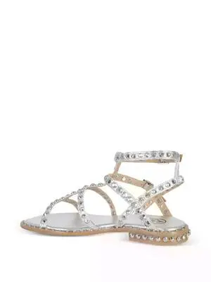 Ash Stud-embellished Cage Sandals - Silver