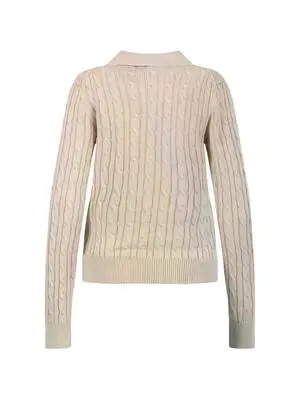 MC2 SAINT BARTH Cable-knit Polo-collar Sweater