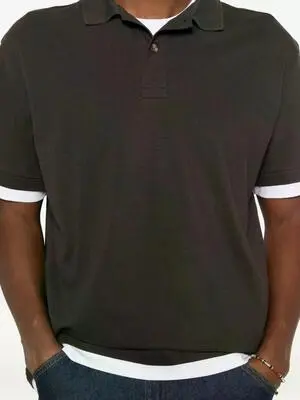 7 For All Mankind Layered-effect Polo Shirt - Brown