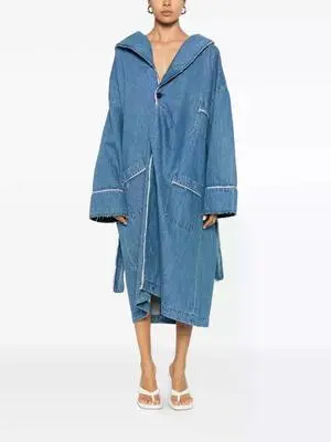 FAÇON JACMIN Miki Frayed-hem Oversized Coat