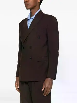 AMARANTO Double-breasted Peak-lapel Blazer