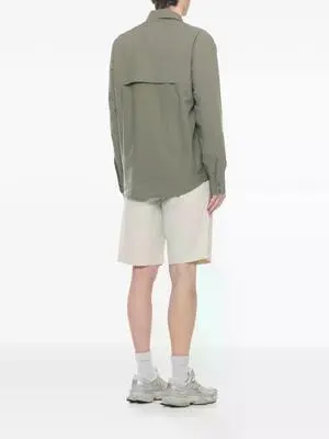 K-WAY Logo-patch Flap-pocket Shirt - Green