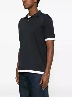7 For All Mankind Contrast-trim Polo Shirt - Blue