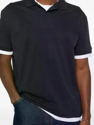 7 For All Mankind Contrast-trim Polo Shirt - Blue