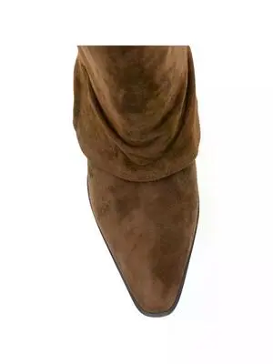 SERGIO MORETTI FIRENZE Buckle-strap Slouchy Ankle Boots