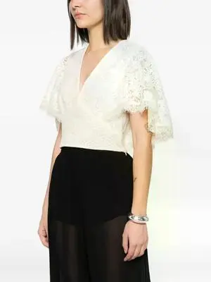 TWINSET Lace Flared-sleeves Blouse - Neutrals