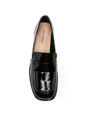 SERGIO MORETTI FIRENZE Patent-finish Square-toe Loafers