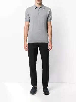 John Smedley Adrian' Polo Shirt - Grey