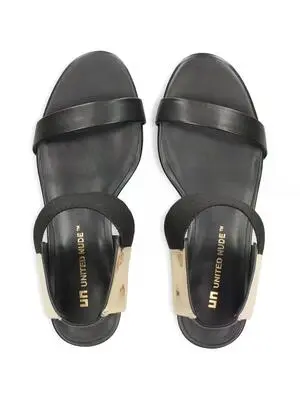 United Nude Raila Mid Metallic-effect Block-heel Sandals - Black