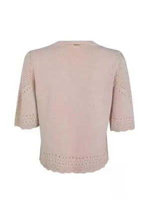 TWINSET Pointelle-knit T-shirt - Neutrals