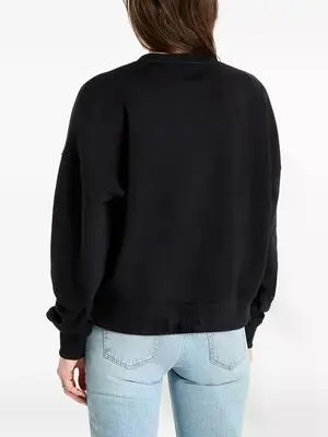Guess Logo-print Relaxed Sweatshirt - Black