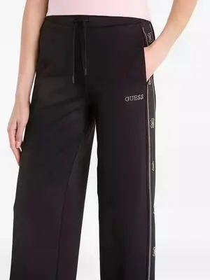 Guess Logo-embellished Track Pants - Black