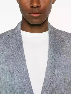 CIRCOLO 1901 Herringbone Single-breasted Blazer - Blue